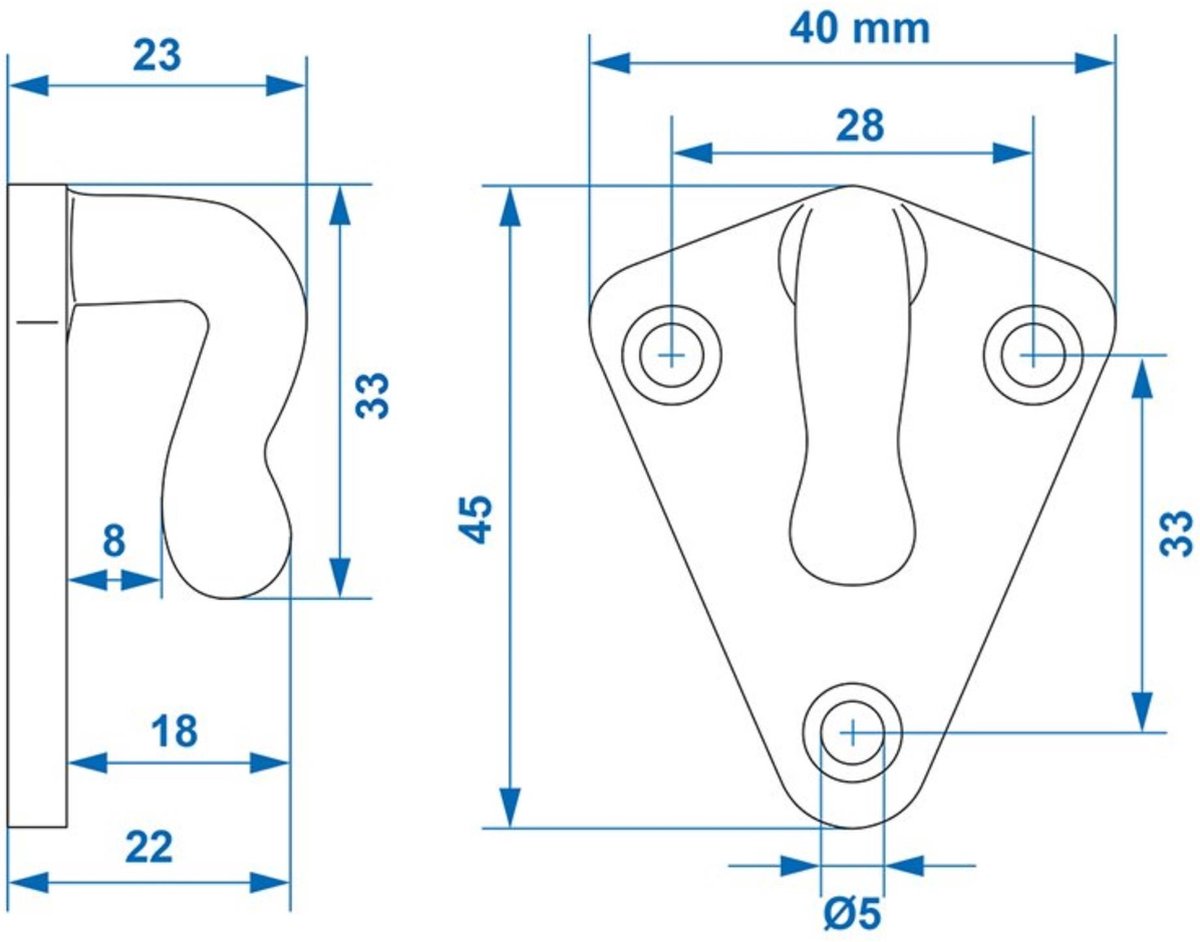 Pro Plus Haak - Touwhaak - Metaal - 40 x 45 mm - 10 stuks | bol