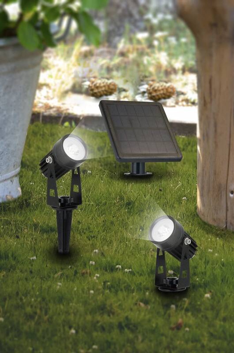 ezsolar LED tuinspots op zonne-energie - set van 2 | bol.com