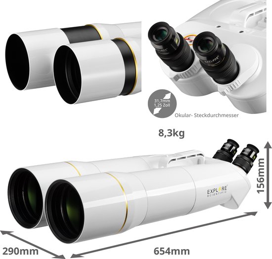 Explore Scientific Verrekijker BT-120 SF- 33x Vergroting - Groot ...