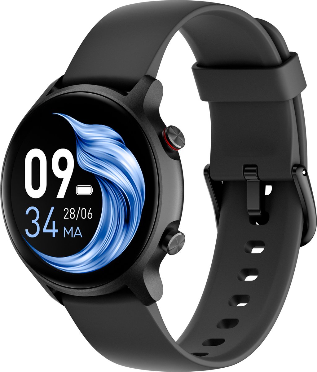 Lunis Smartwatch Heren & Dames Zwart - Apple & Android - Kinderen ...