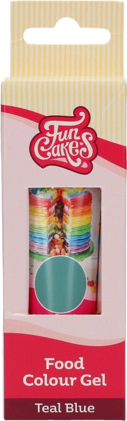 FunCakes Kleurstof Gel voor Voeding - Eetbare Kleurstof - Teal Blauw - 30g | bol