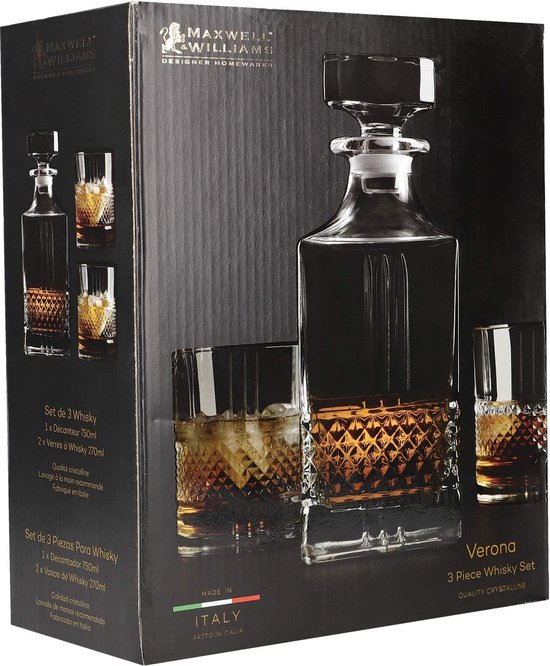 karaf / crystal glass / Set for Whisky Glasses - BarCraft Grinded glass ...