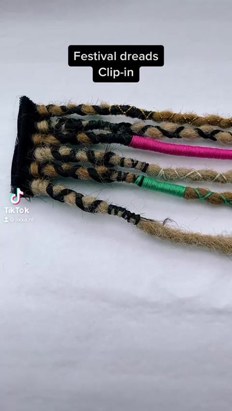 Festival dreads clip-in donkerblond - Gehaakte dreadlocks - Dreadlocks ...