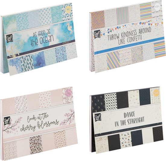 Craft ID Designpads - 4-pack met 96 unieke ontwerpen - 11,5 x 16,5 cm ...