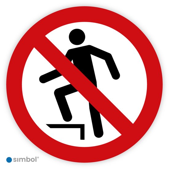 Simbol® - Stickers Verboden het oppervlak te betreden (P019) - Formaat ...