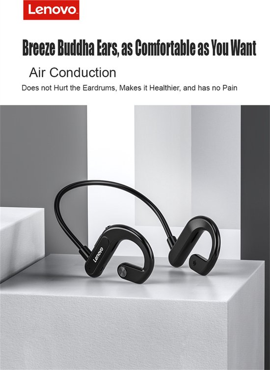 Lenovo X3 Draadloze Bluetooth Oortelefoon Luchtgeleiding Sport Headset IPX5... | bol