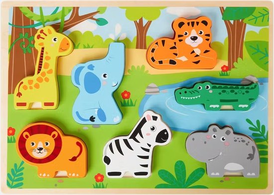 Mini Matters vormenpuzzel Afrikaanse dieren | bol.com