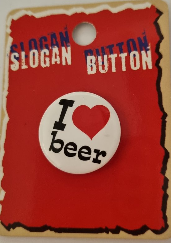 slogan button i love beer | bol
