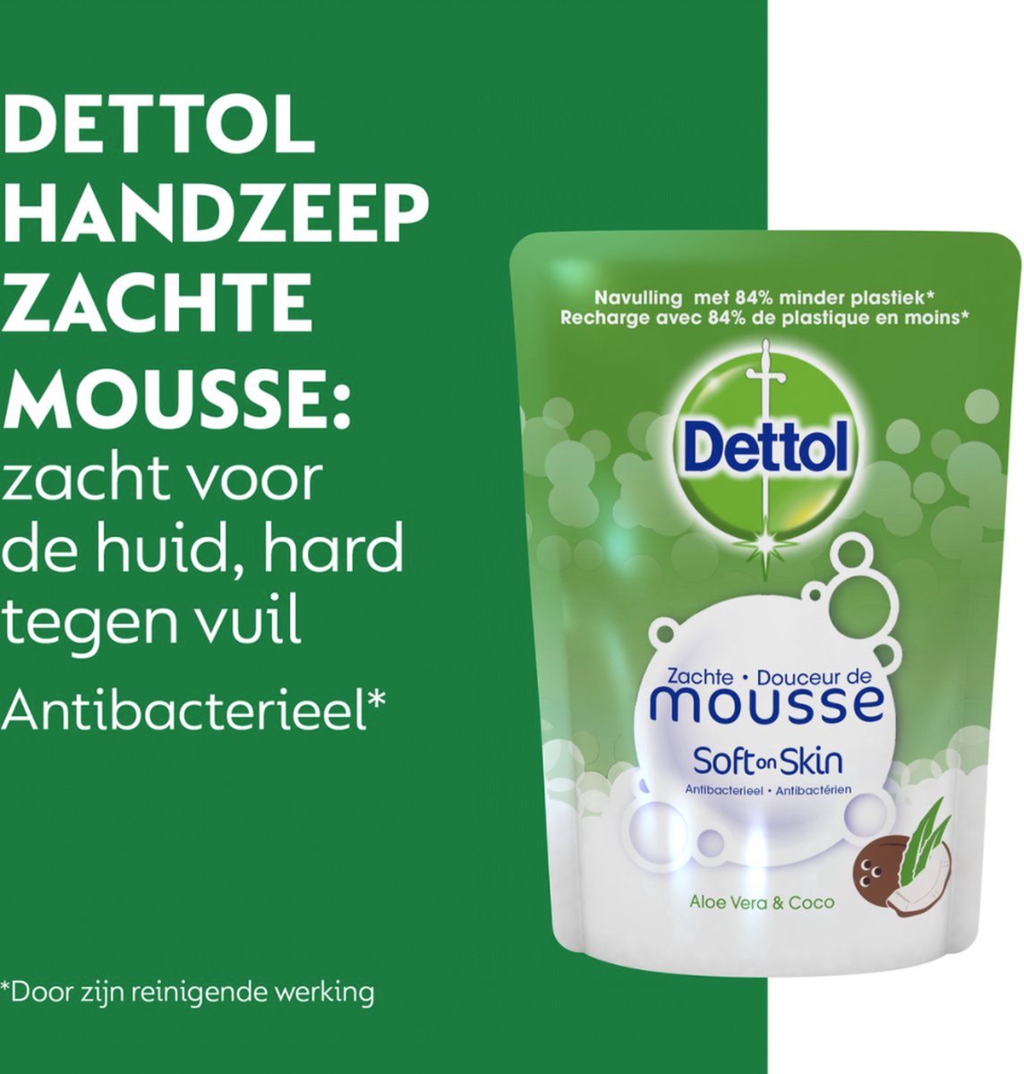 Dettol Handzeep - Navulling - Aloë vera & Coco - Zachte Mousse - 200ml ...