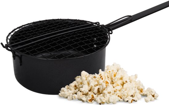 3BMT Popcorn pan voor Kampvuur - met Popcorn Mais - ook voor BBQ | bol.com
