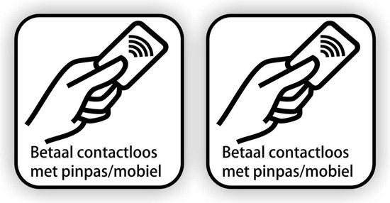 Jerma - Betaal hier contactloos - kassa stickers - set 2 stuks | bol