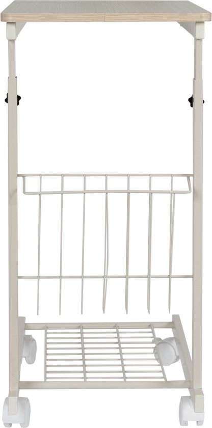 Eleganca bijzettafel op wielen - Gebruiksvriendelijke en in hoogte verstelbare... | bol.com