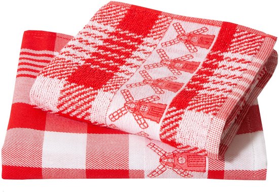 Twentse Damast Keuken Handdoeken - Hollandse Designs - Katoen ...