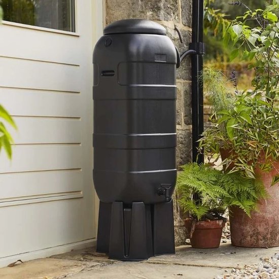 Regenton Rainsaver - Zwart 100 L + Voet + Vulautomaat | bol