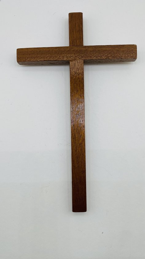Houten muurkruis van eikenhout zonder corpus 8,5 x 1 x 15 cm | bol.com