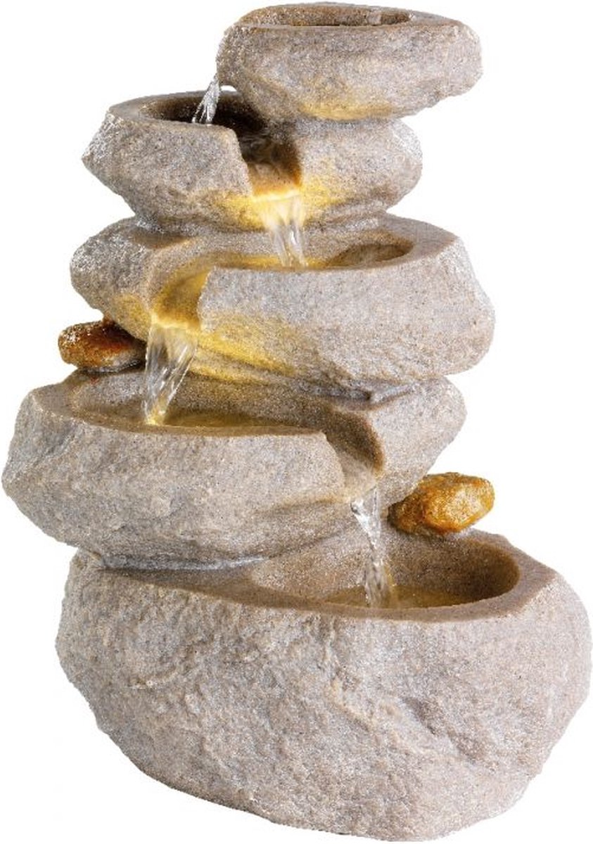Waterornament LED gestapelde rivierstenen | bol