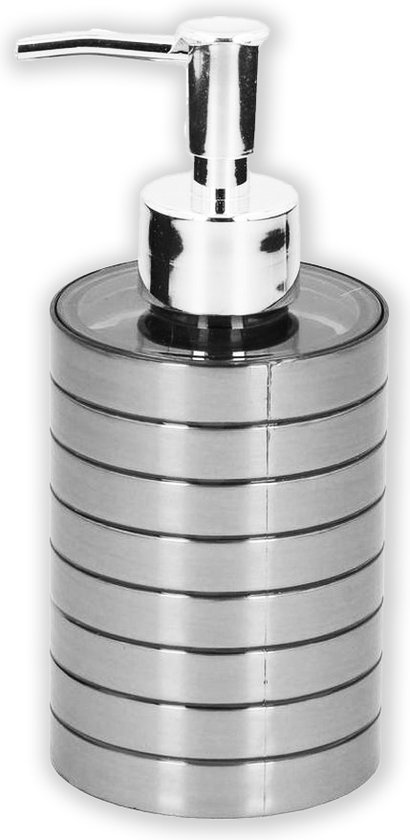 Zeeppompje 300 ml RVS look - zeepdispenser 300 ml zilver ...