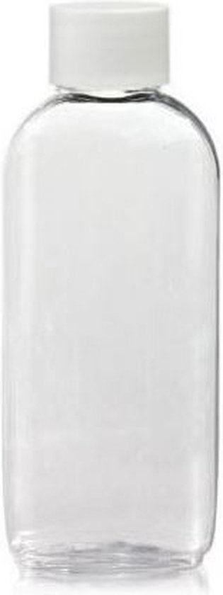 10 stuks - 100ml PET-fles "Iris" wit | bol.com