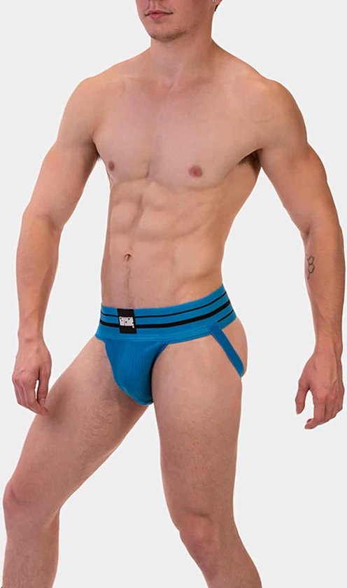 Barcode Berlin Andreus Jockstrap Blue-Black - MAAT L - Heren Ondergoed - Jockstrap... | bol.com