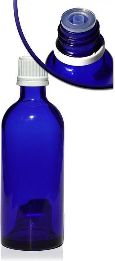 10 stuks - 100ml blauw medecijn flesje met druppelteller | bol