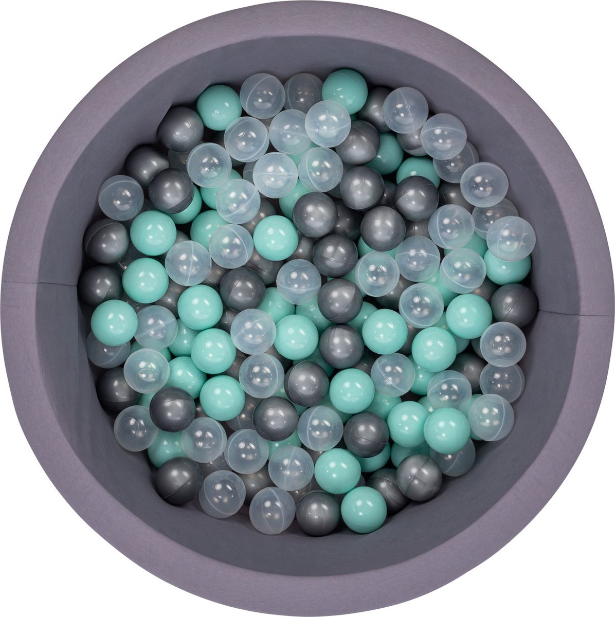 Ballenbak babys - Grijs - 150 ballen in de kleuren Mint, Grijs en ...