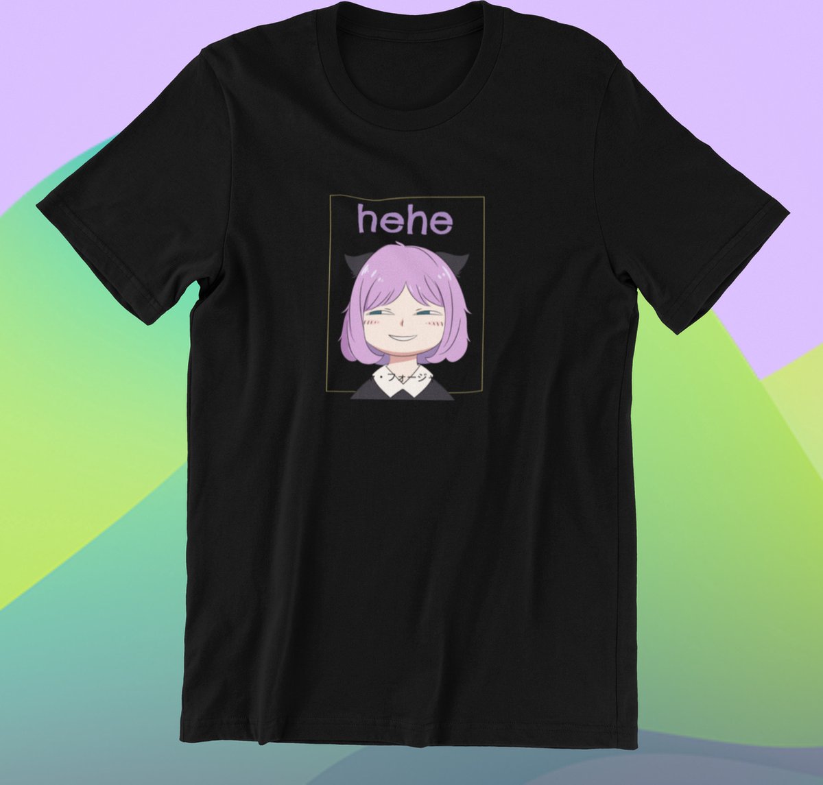 Anya Forger Hehe Zwart T-Shirt - Anime Manga Shirt - Spyfamily Shirt ...