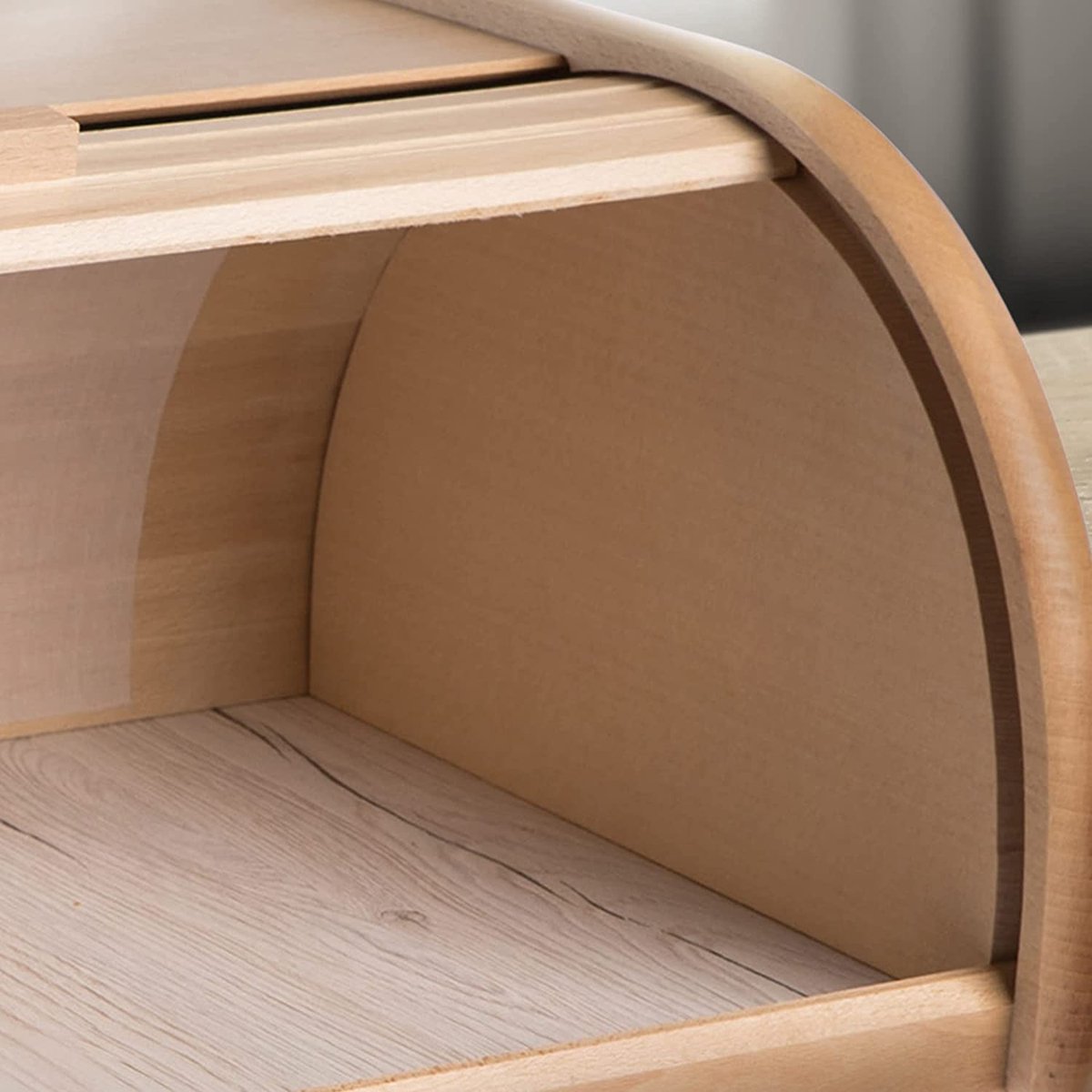 KADAX Ruime broodtrommel van hoogwaardig hout, broodtrommel met ...