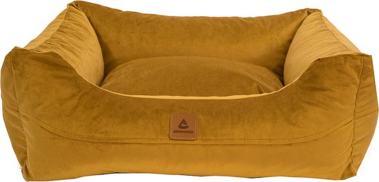 Alex hondenbed - XL - mosterd - velor - fluffy hondenmand - velvet ...