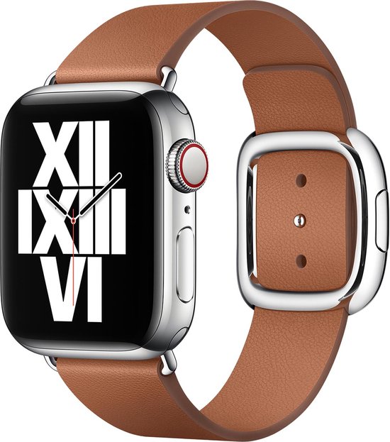 Apple Modern Buckle Apple Watch small 38mm / 40mm / 41mm Saddle Brown | bol