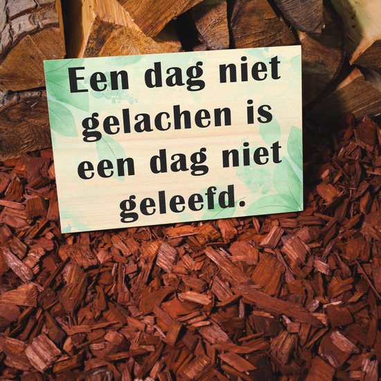 Spreukbord - Een Dag Niet Gelachen Is Een Dag Niet Geleefd - Hout ...