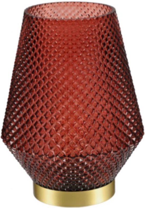 LED-lamp Bordeaux Rood – XL- H27 cm – Werkt op batterijen (incl. lamp ...