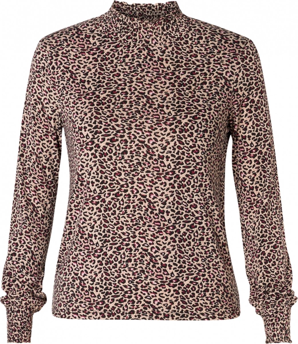 ES&SY Selina Jersey Shirt - Beige/Multi-Colour - maat 42 | bol.com