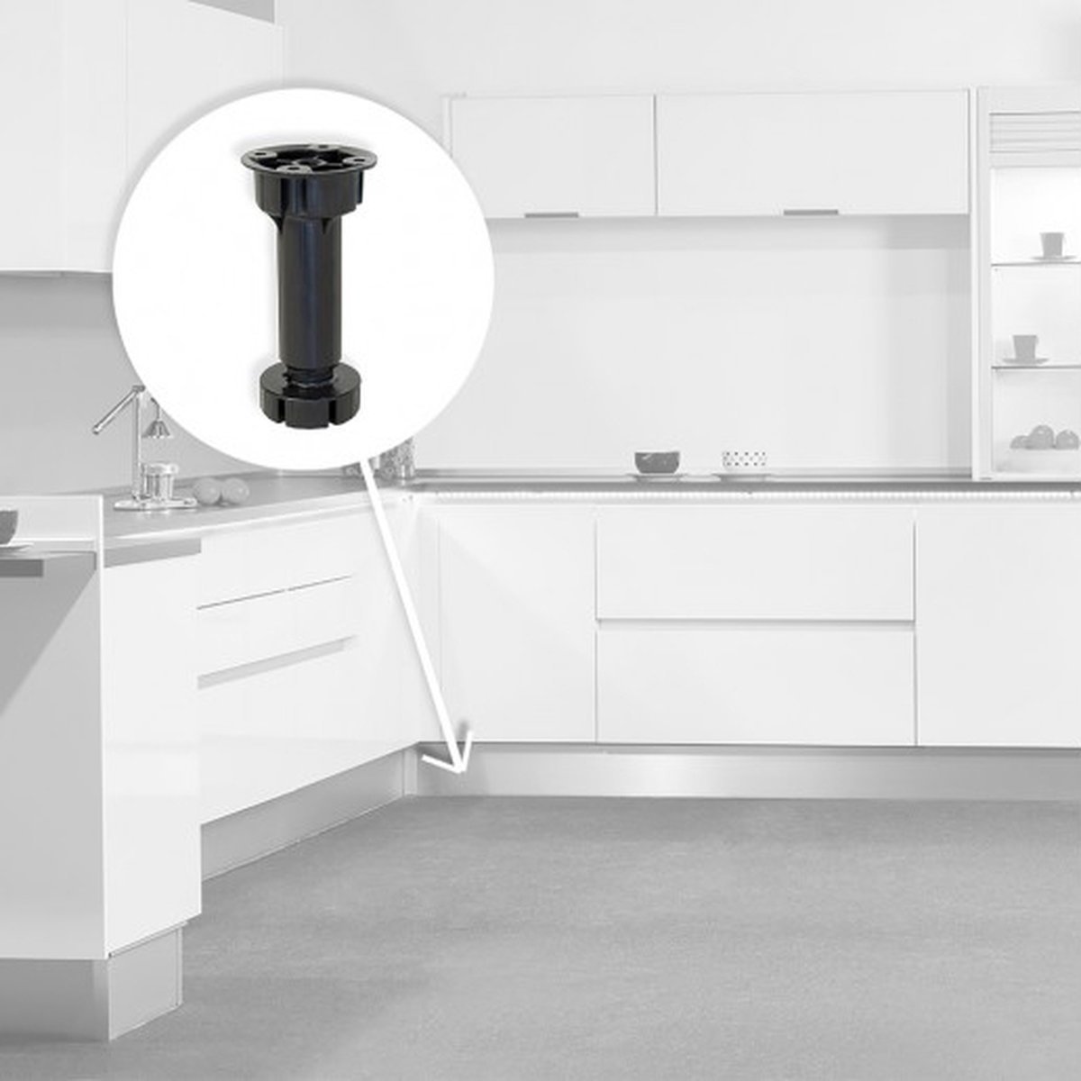 Eleganca set van 4 stelpoten 120 mm - kastpoten verstelbaar ...