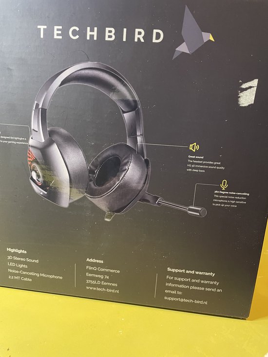 Techbird falcon – gaming – met microfoonoofdtelefoon – koptelefoon ...