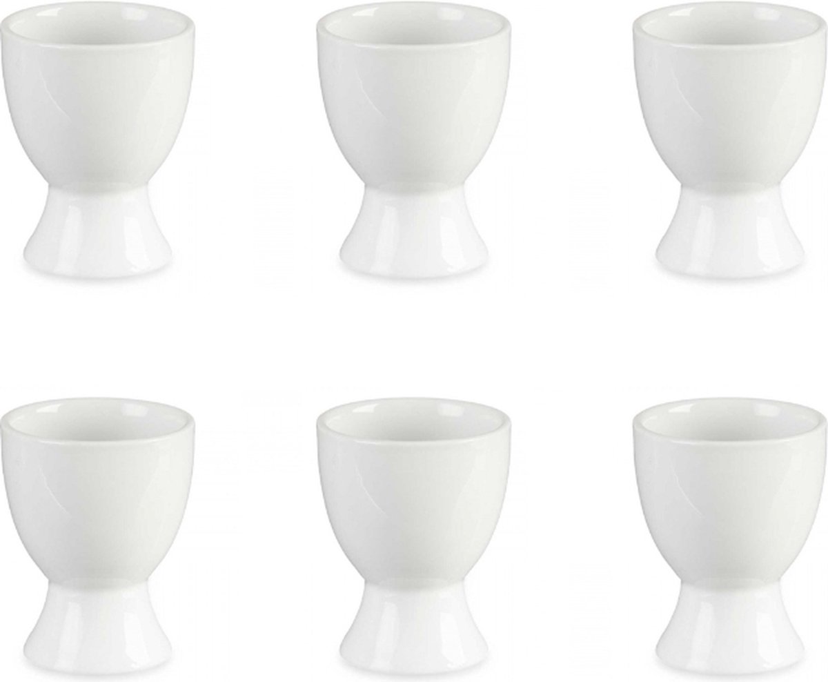 Eierdopjes – Set van 6 Stuks – Porselein – Wit | bol.com