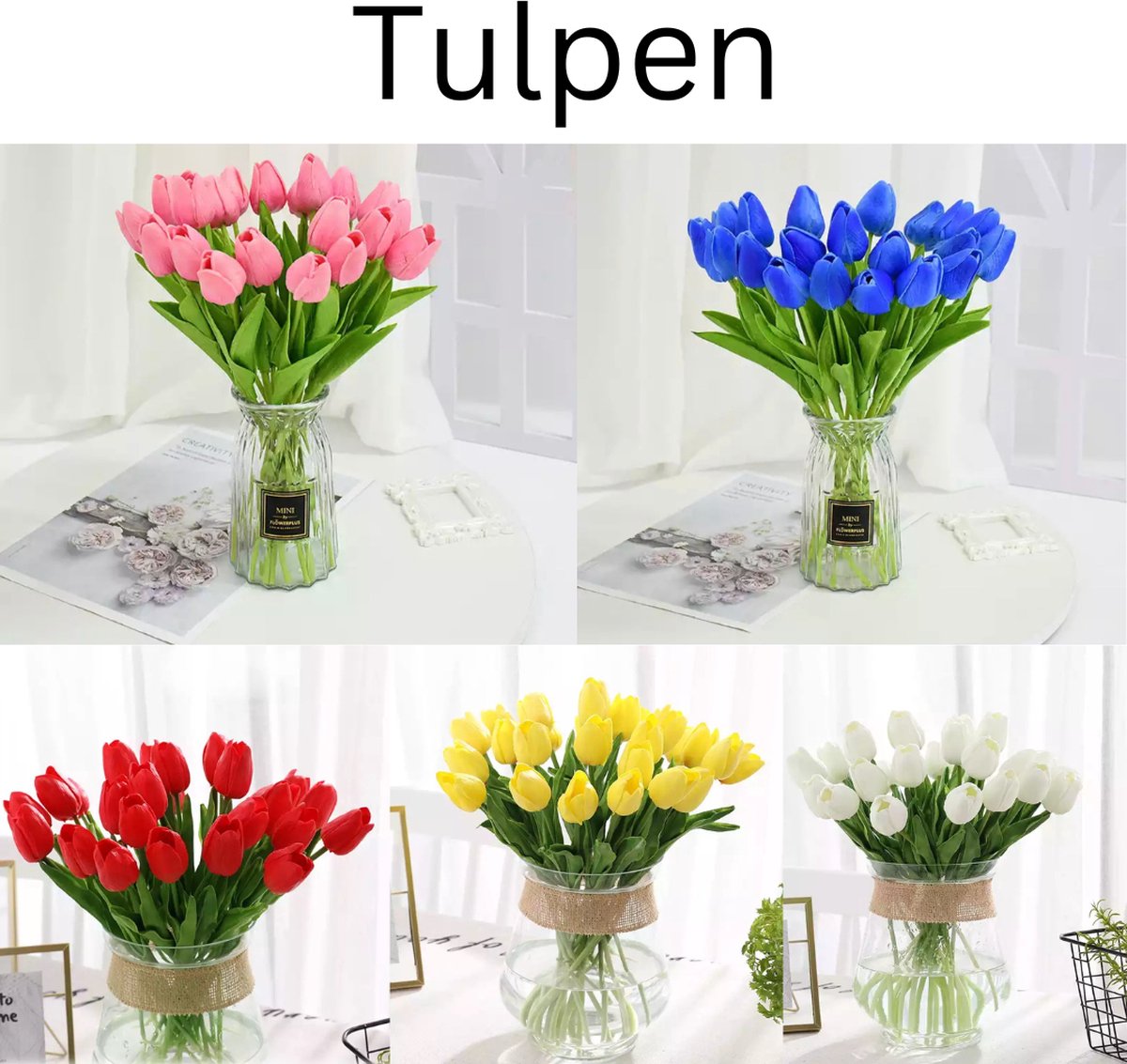 Orianthy- Tulpen boeket -Tulpen- Tulpen Geel - kunstof bloem- | bol.com