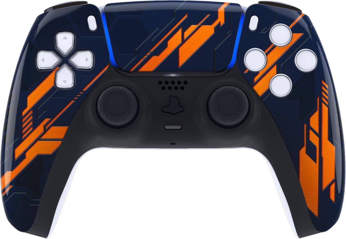 PS5 Draadloze Dualsense Controller – Glow in the Dark Mecha Custom | bol.com