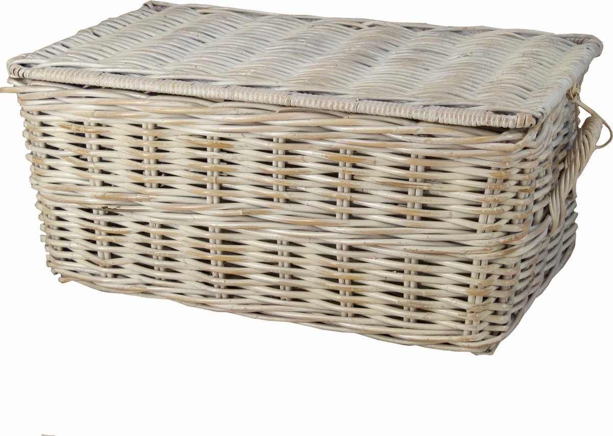 Rotan Opbergmand Wit 75x45x35 | bol