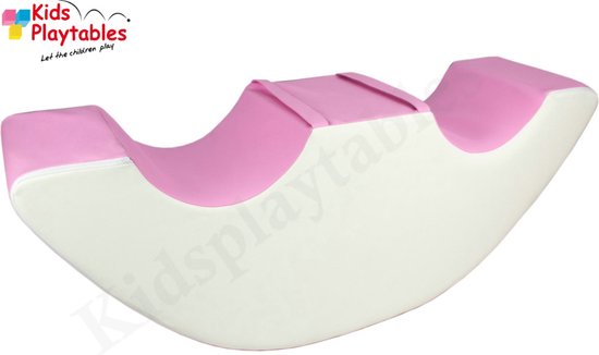 Soft Play Foam Schommelwip Duo roze-wit | rocker | wipwap | foamblokken ...