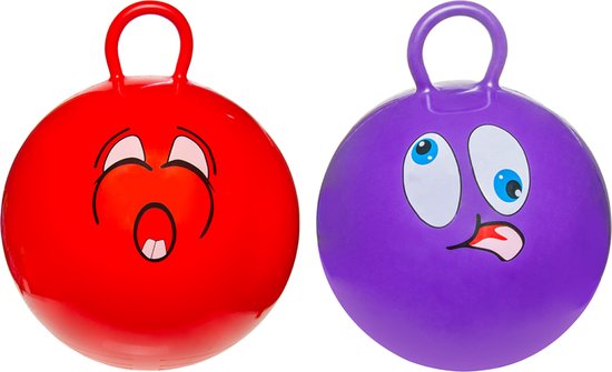 In Round Skippybal Set – ø 45 cm – Rood en Paars – 2 Skippyballen ...