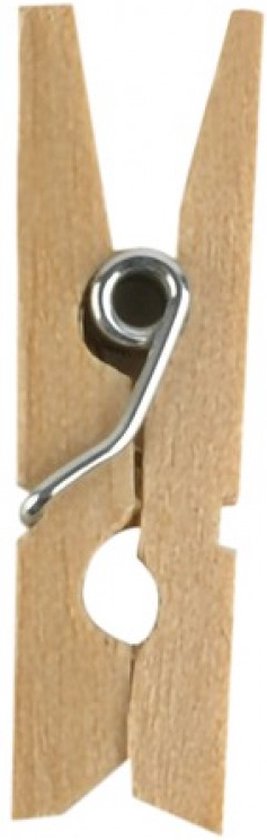 1 zak - Kleine houten mini knijpers - 1x 100 STUKS - Knijpertjes ...
