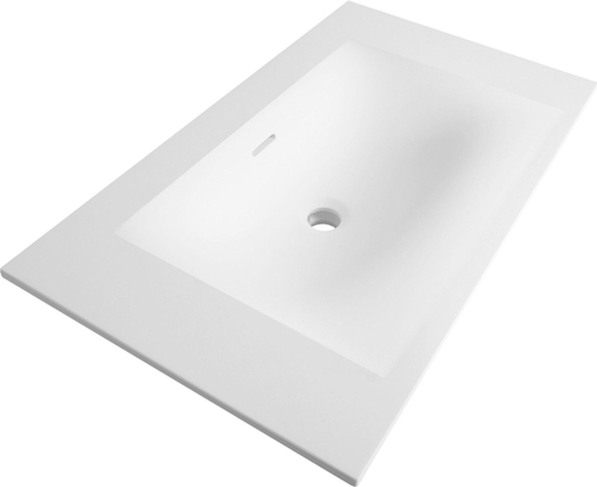 Saniclass Furiosa Meubelwastafel - 80x46x2cm - overloop - 1 wasbak ...