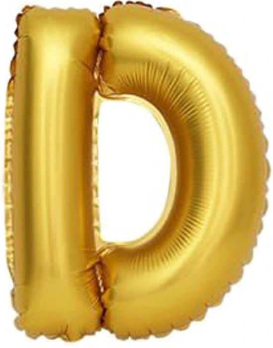 Folie Ballon - Letter D - Goud - 80CM - Kinderen en Volwassenen ...