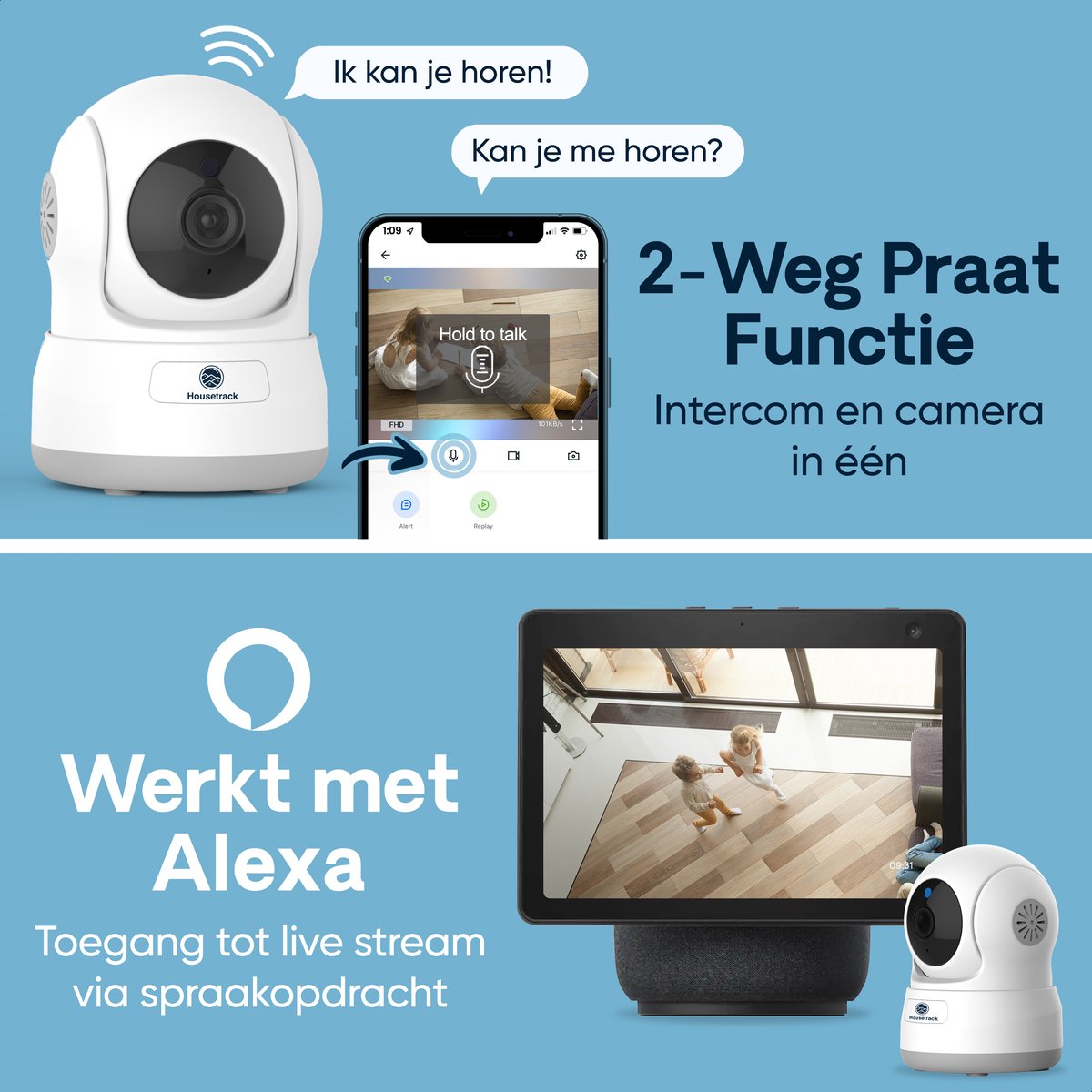 Housetrack Surveillance Camera - IP-camera - Binnencamera - HD-camera ...