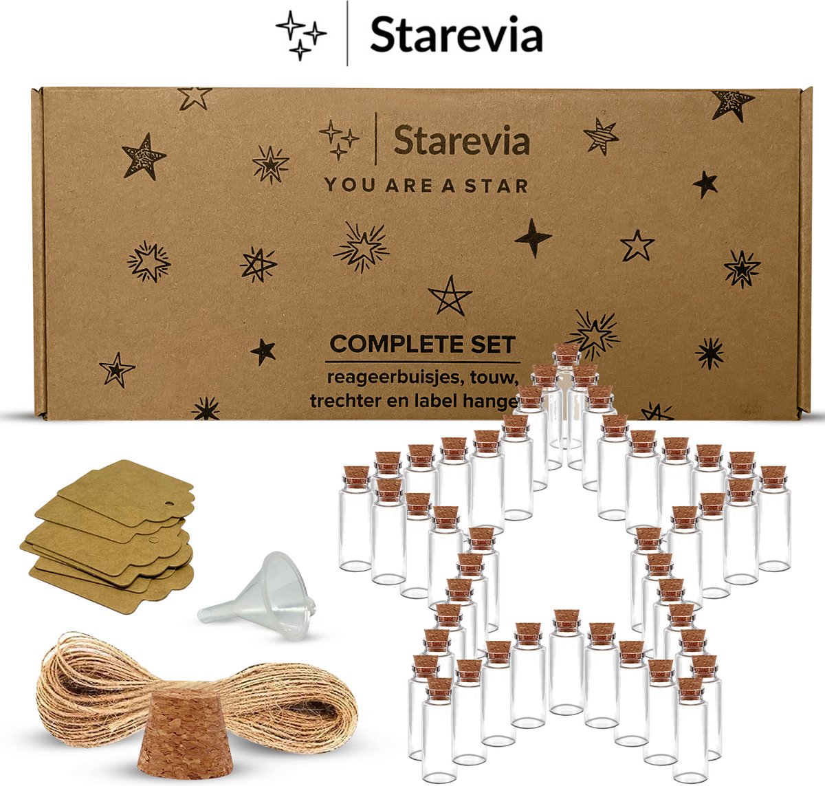 Starevia® Reageerbuisjes met kurk - Reageerbuisjes - Glas ...
