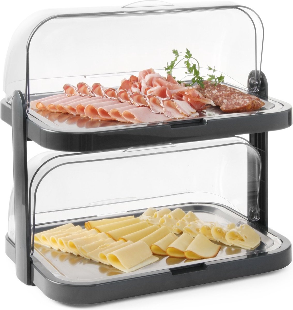 Hendi Roltop Presentatie Display Dubbel - Gekoelde Serveerschaal voor ...