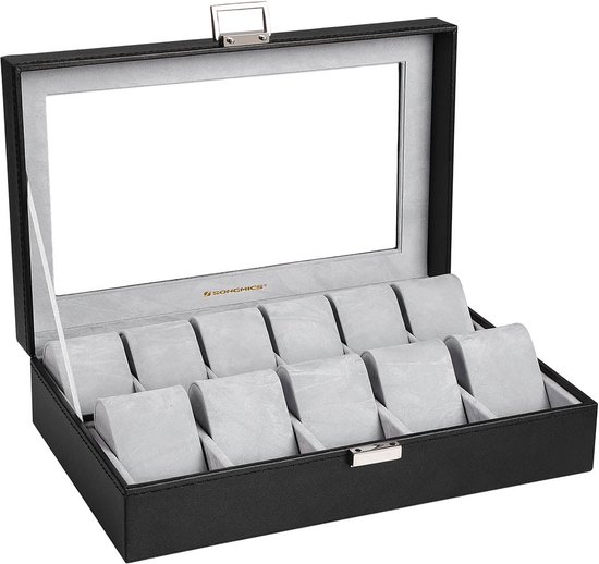 Horlogebox - Doos voor Horloges met Raampje - Zwart | bol