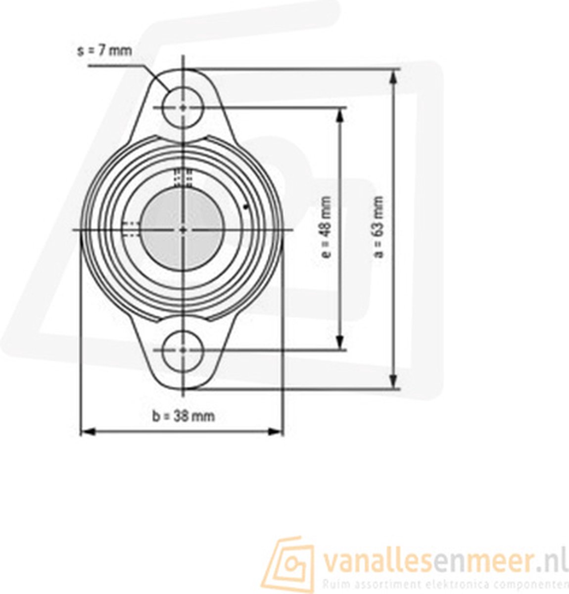 KFL001 lagerblok 12mm | bol