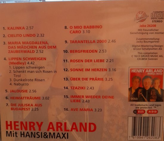 Henry Arland mit Hansi & Maxi - Gold vol. 2, Henry Arland mit Hansi ...