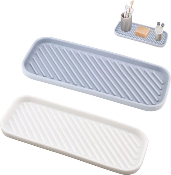 Graplan 2 stuks siliconen gootsteenorganizer, keuken, badkamer ...